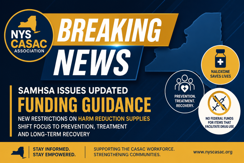 News: SAMHSA New Harm Reduction Funding Guidelines